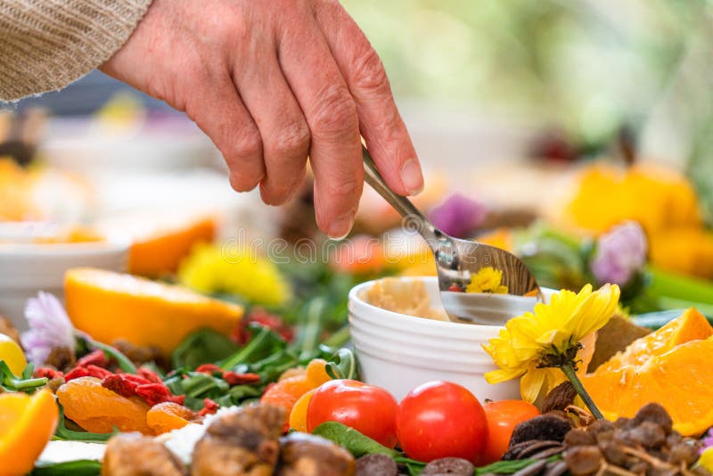 Colorful summer buffet stock photo. Image of delicious - 195614720