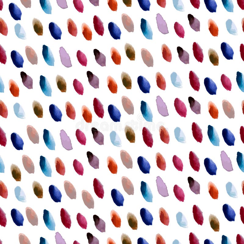 Colorful Summer Rain. Watercolor Drops Seamless Pattern Stock ...