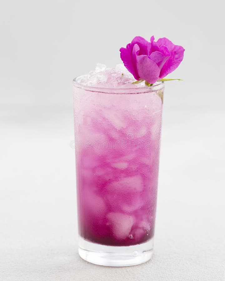 Colorful Summer Refreshing Drink with Ice. Cold Cocktail. Stock Image ...