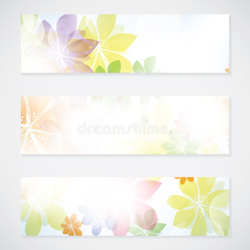 Spring banner set stock illustration. Illustration of blue - 24414077