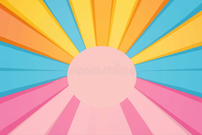 Colorful Sun Burst Background with Vibrant Comic Pop Art Style Design ...