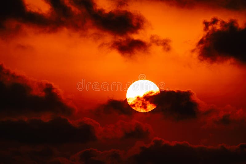 Colorful Sun in the Clouds Background Stock Image - Image of heaven ...