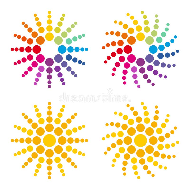 Colorful sun stock vector. Illustration of orange, circle - 43507902