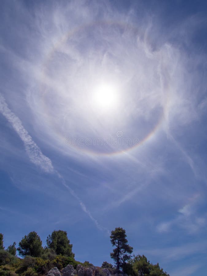 Colorful Sun Halo stock photo. Image of stratosphere - 55150776