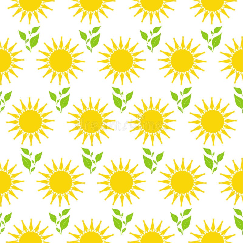 Colorful Sun and Leaf Pattern Creating a Vibrant and Cheerful Design ...