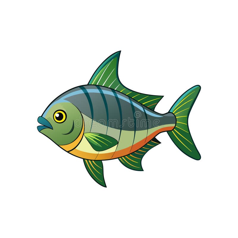 Colorful Sunfish Illustration with Detailed Features Stock Photo ...