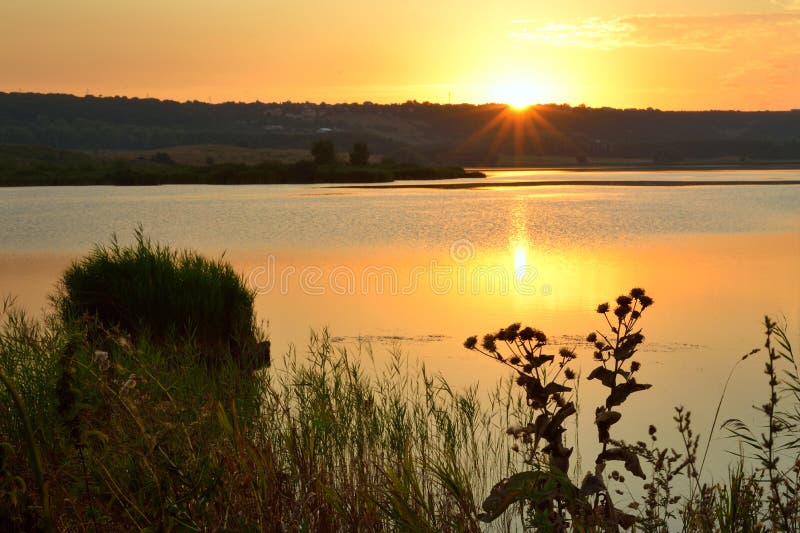 Colorful sunrise stock photo. Image of reflection, nature - 43763206