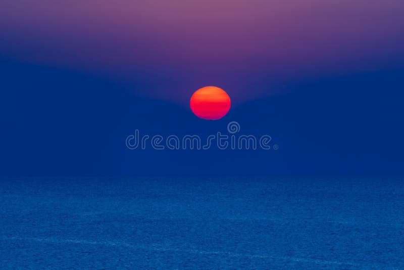 Colorful sunrise at sea stock photo. Image of summer - 192054916
