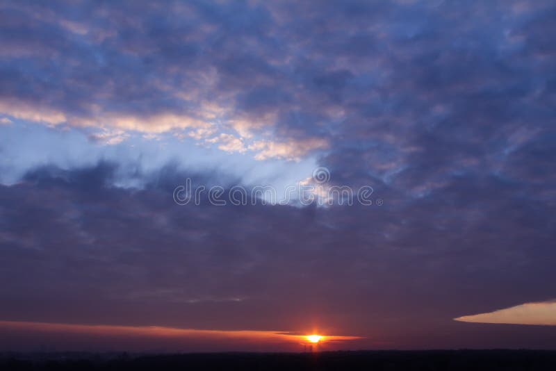 Colorful Sunset with Clouds Stock Photo - Image of colorful, dark: 62667216
