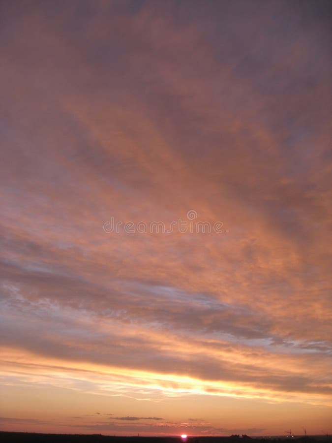 Colorful Sunset with Clouds Stock Image - Image of beautiful, orange ...