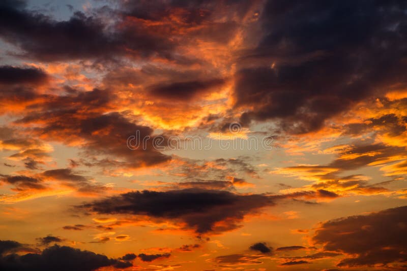 Colorful sunset clouds stock image. Image of sunrise - 123137149