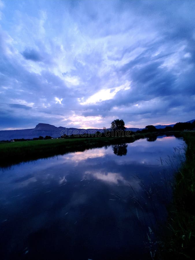 Colorful Sunset Colorado Morning Stock Image - Image of dusk, painting ...