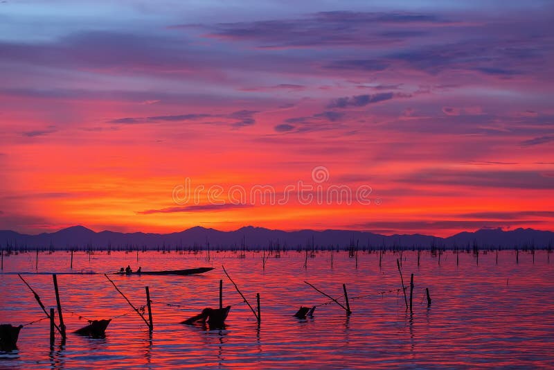 Colorful sunset stock image. Image of cloud, beautiful - 42612665