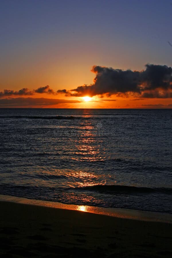 Colorful sunset over beach stock image. Image of scenery - 22405503
