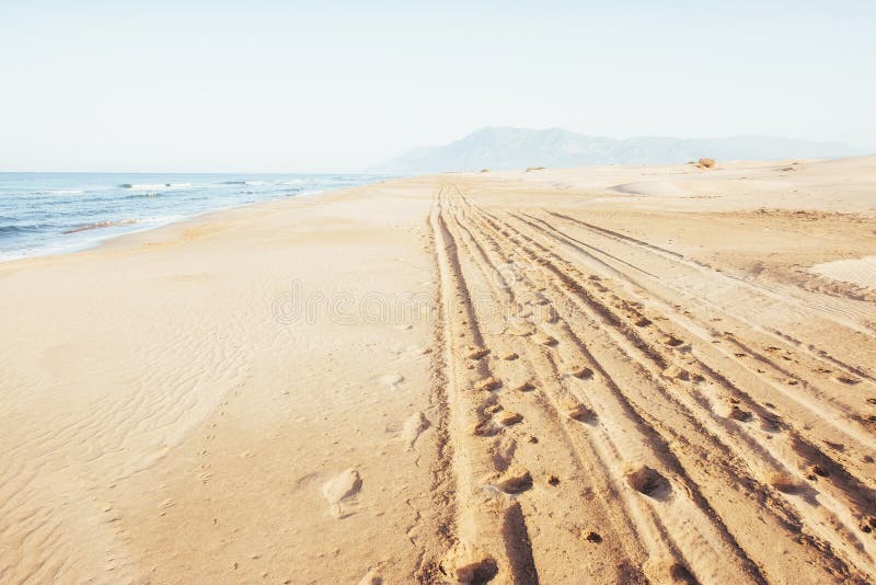 Colorful Sunset Over Mysterious Desert in Turkey Stock Image - Image of ...