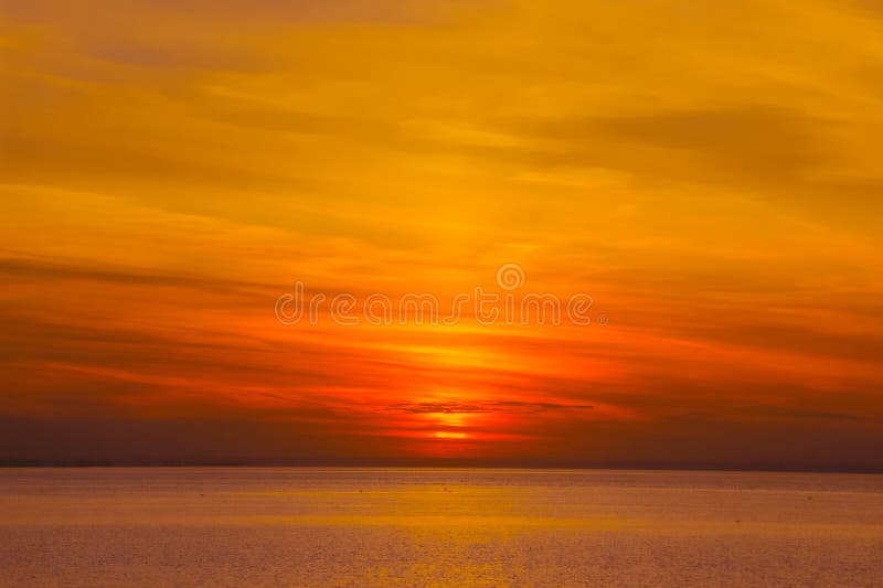 Colorful Sunset Over the Water Surface Stock Image - Image of distance ...