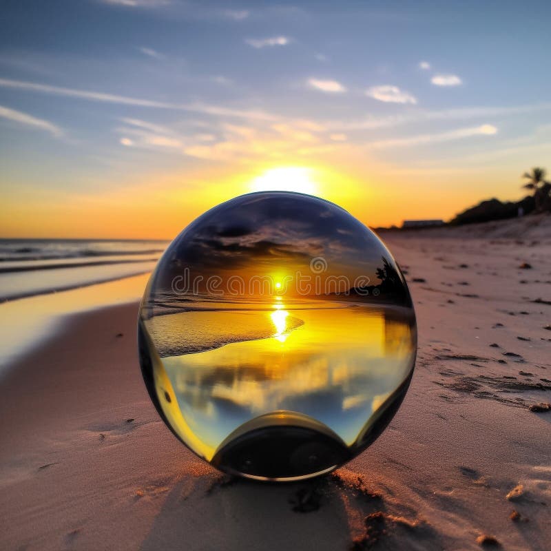 Colorful Sunset Reflection on Mobile Screen Stock Illustration ...