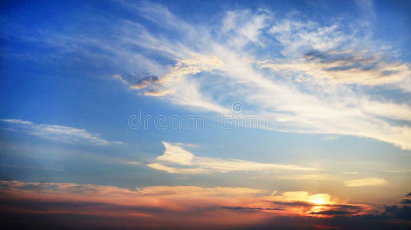 Colorful sunset sky stock photo. Image of weather, clouds - 256013878