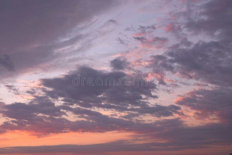 Colorful Sunset Sky with Clouds Stock Photo - Image of travel, evening ...