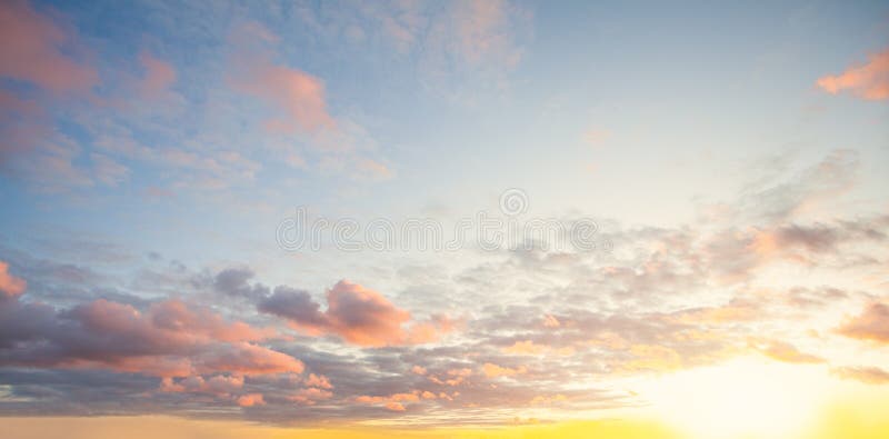 Colorful Sunset Sky Clouds Background Stock Image - Image of element ...