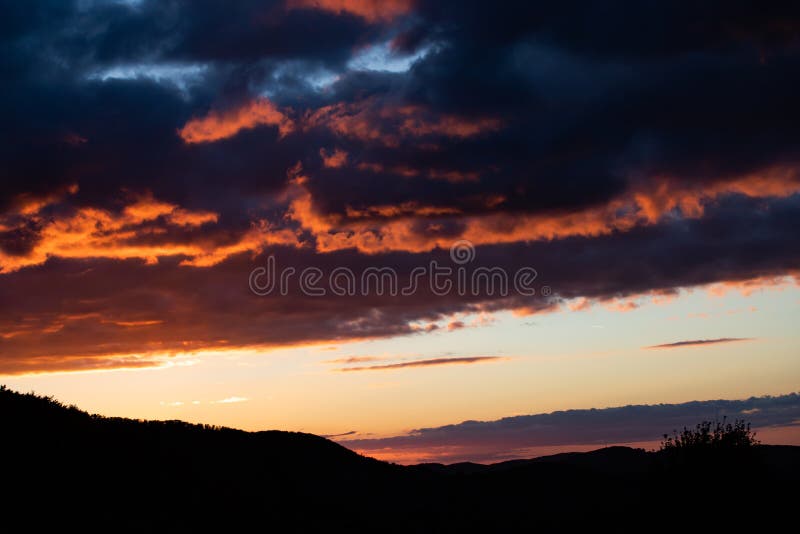 Colorful sunset sky stock image. Image of scenic, dawn - 233433319