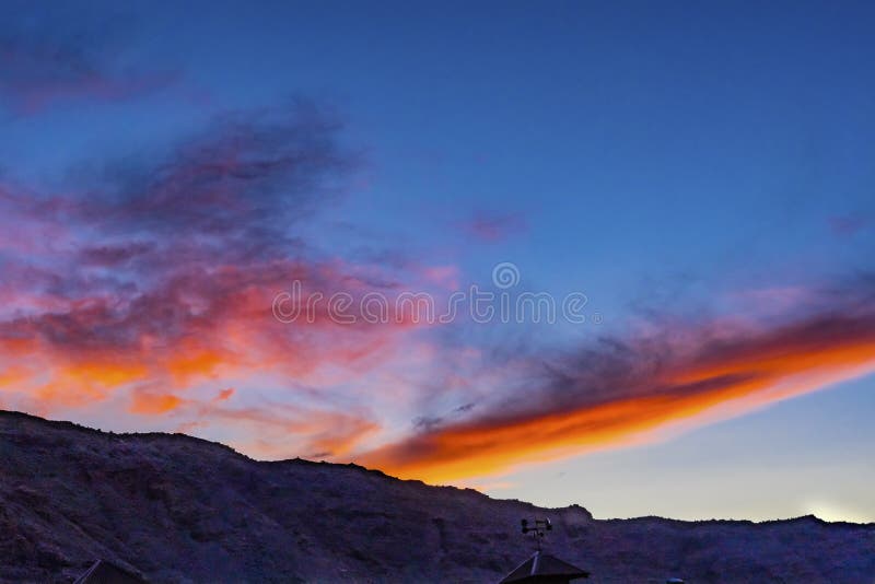 Sunset Sky Moab Utah stock image. Image of blue, clouds - 227452709