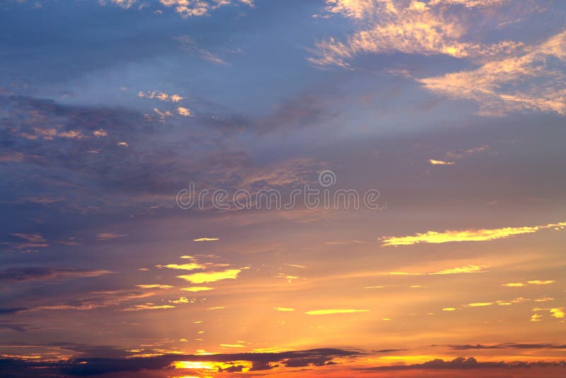 Colorful Sunset Sky Vivid Clouds Stock Photo - Image of freedom, cloudy ...