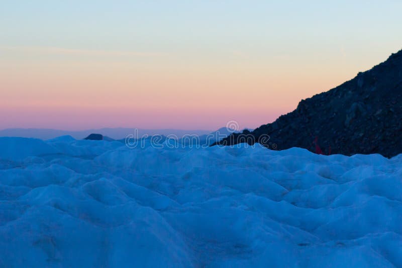 Colorful Sunset on Top of Mountain Alps Stock Image - Image of ...