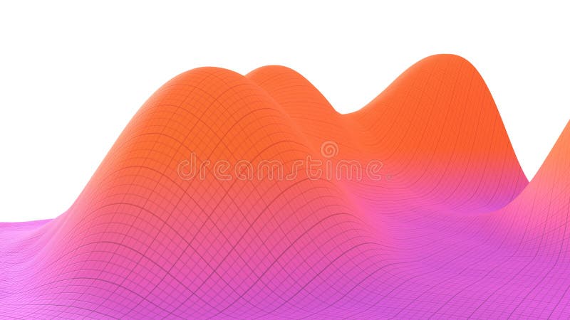 Colorful Surface Dimentional Grid Landscape Graph of Mathematical ...