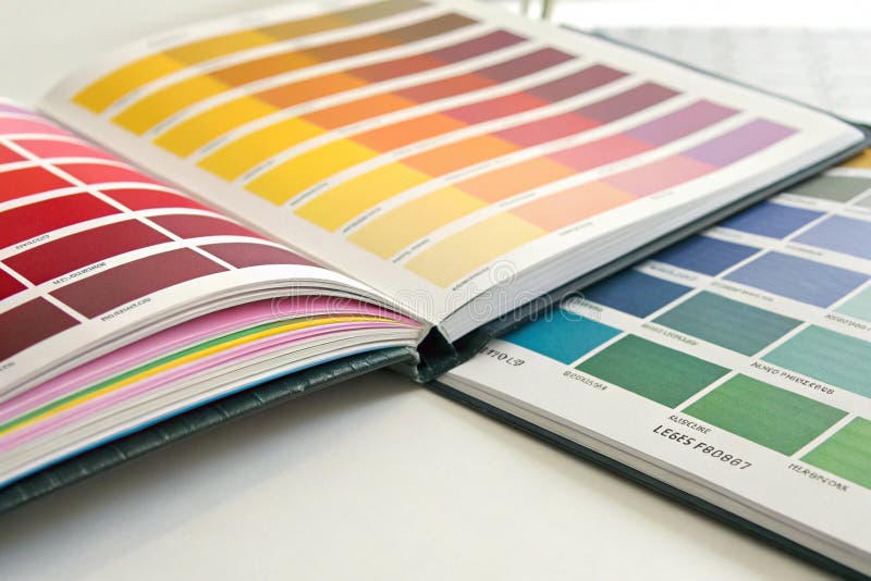 Colorful Swatches Book Displaying Rainbow Palette Stock Illustration ...