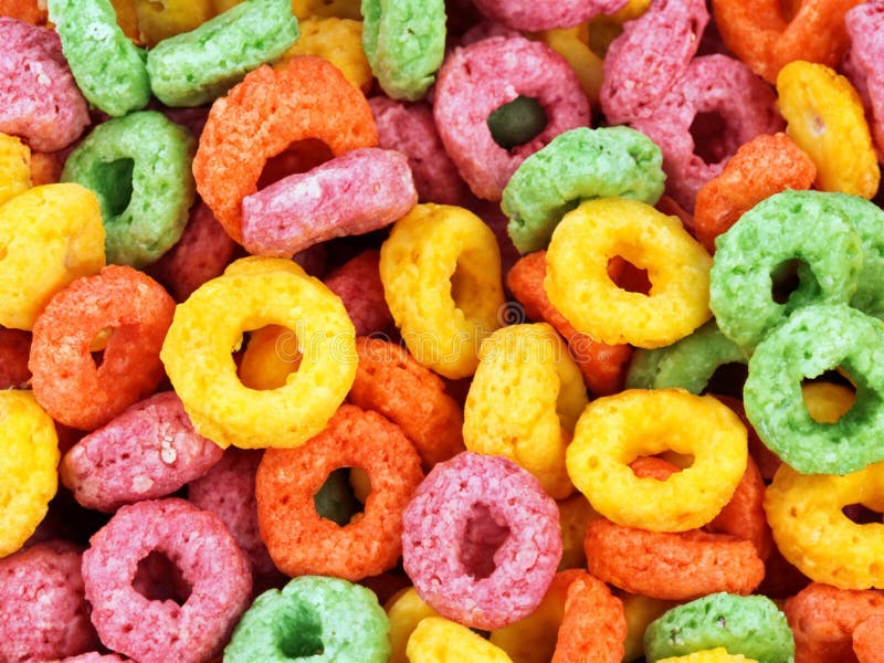 Colorful Sweet Cereal Rings Background Stock Photo - Image of heap ...