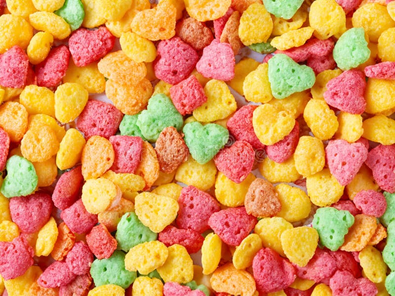 Colorful sweet corn flakes stock photo. Image of group - 325667912