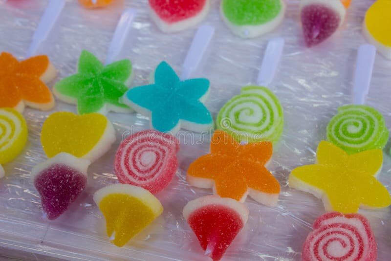 Colorful Sweet in Different Shape Stock Photo - Image of candy ...