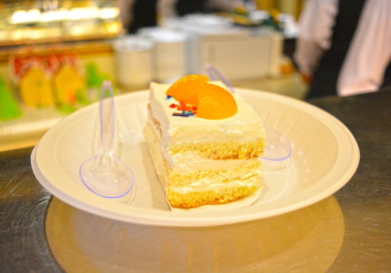 Colorful Sweet Pastry Ready To Serve with Spoon Stock Image - Image of ...