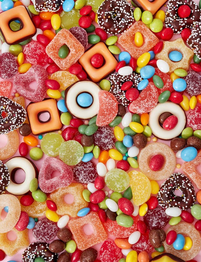 Colorful sweets background stock photo. Image of colored - 145223528