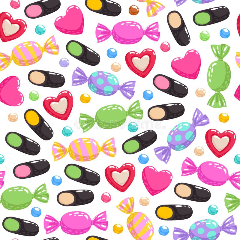 Colorful Wrapped Candies Set. Stock Vector - Illustration of vector ...