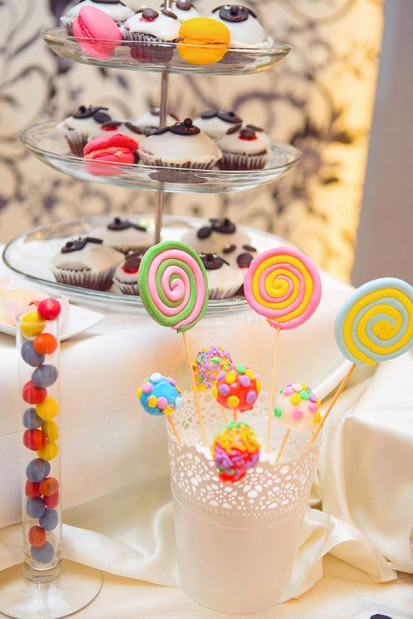 Colorful sweets on a table stock photo. Image of lolly - 40566636