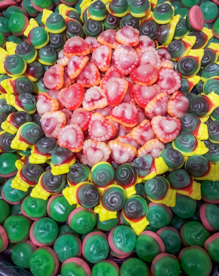 Colorful Sweets of Various Shapes. Stock Photo - Image of object, yarn ...