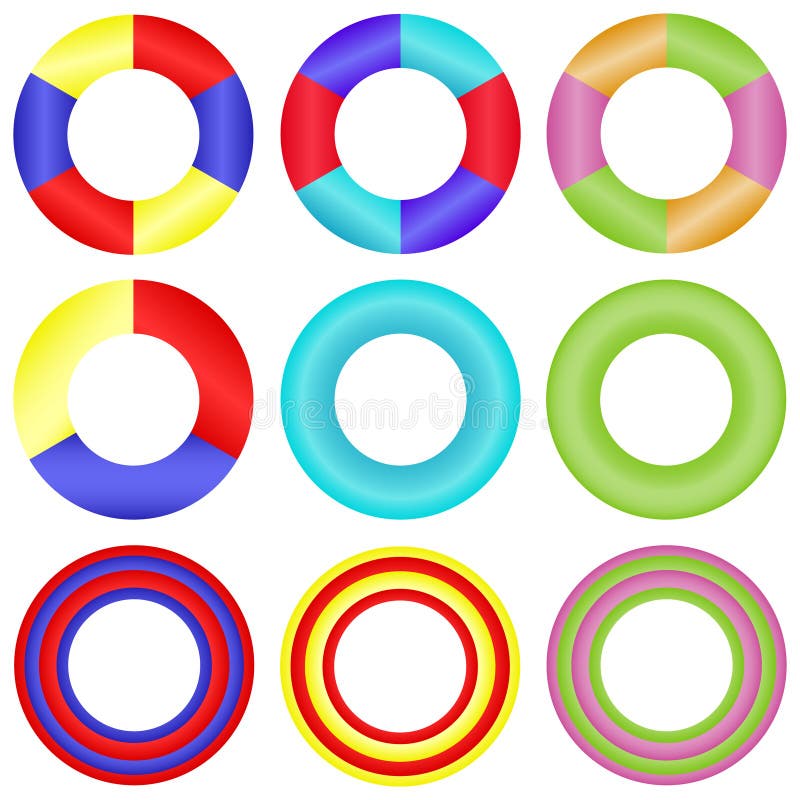 Colorful swim rings stock illustration. Illustration of child - 91700692