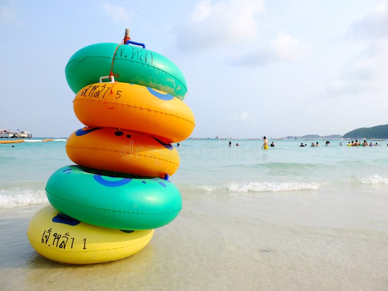 Colorful swimming rings stock image. Image of isolated - 29334257