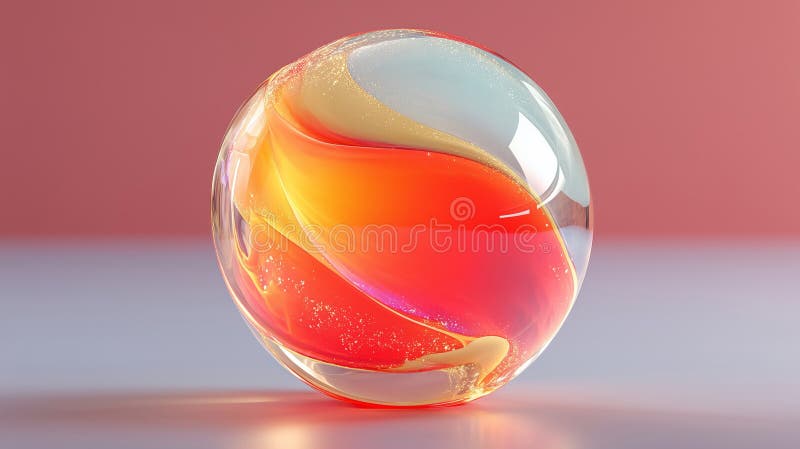 Colorful Swirl Ball with Soft Gradient and Shine Stock Photo - Image of ...