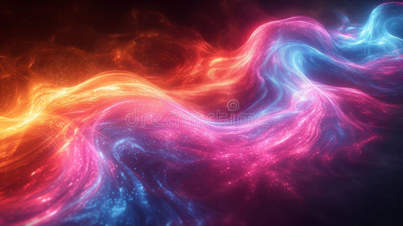 Colorful Swirl of Light in the Dark Stock Image - Image of sparkle ...