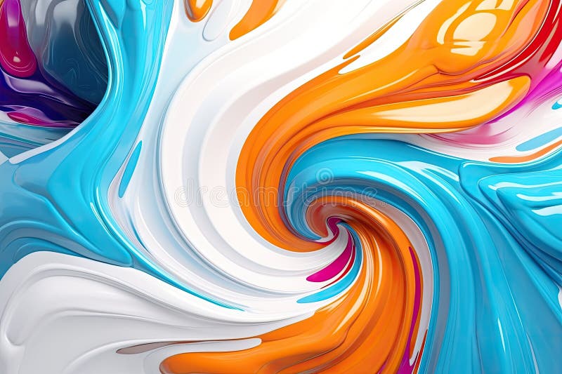 A colorful swirl of paint stock illustration. Illustration of painting ...