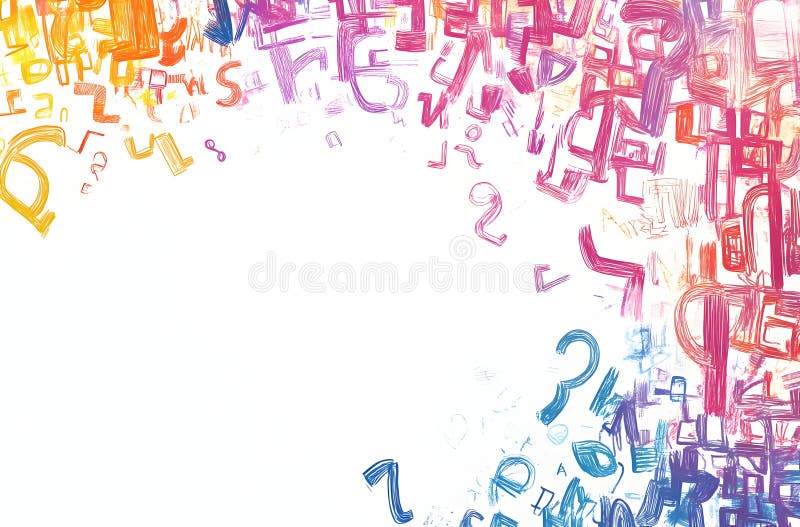 A Colorful Swirl of Question Marks and Symbols Creating a Vibrant ...