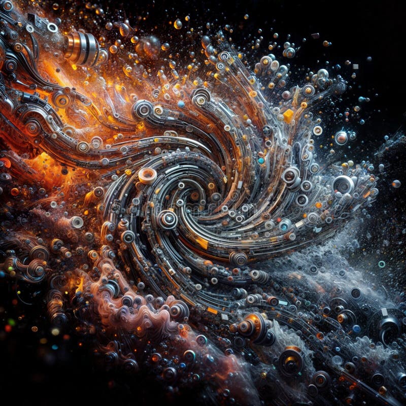 Colorful Swirl Rainbow Curves Background. Stock Image - Image of ...