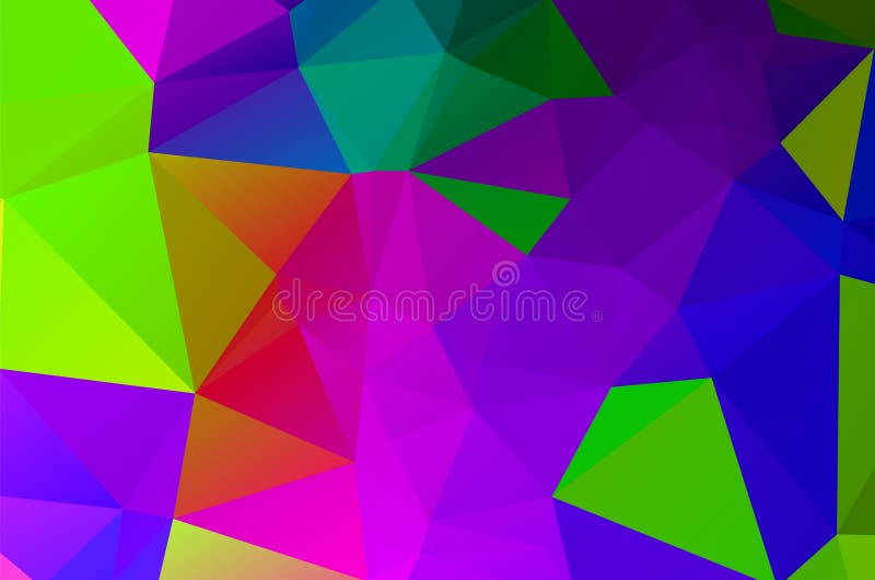 Colorful Swirl Rainbow Polygon Background or Frame. Abstract Rectangle ...
