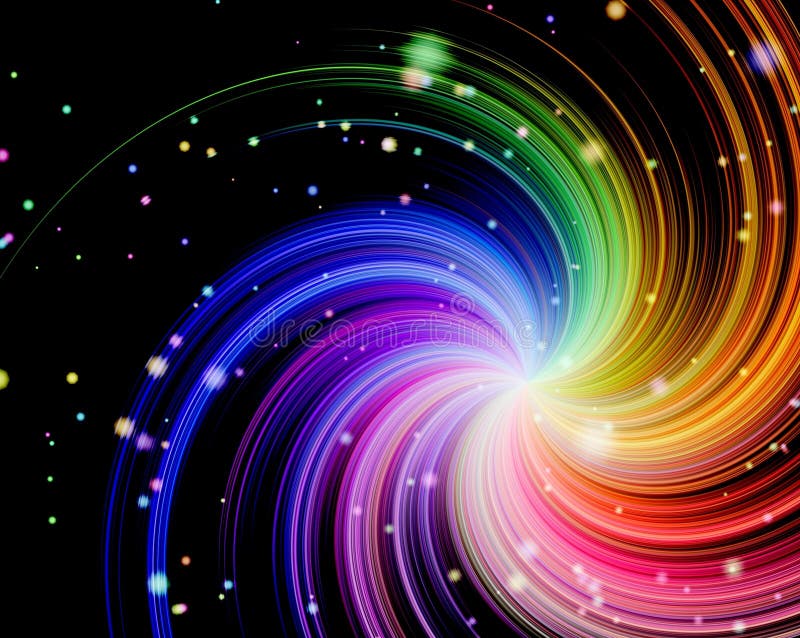 Colorful Swirl in the Center. Generative AI. Stock Illustration ...