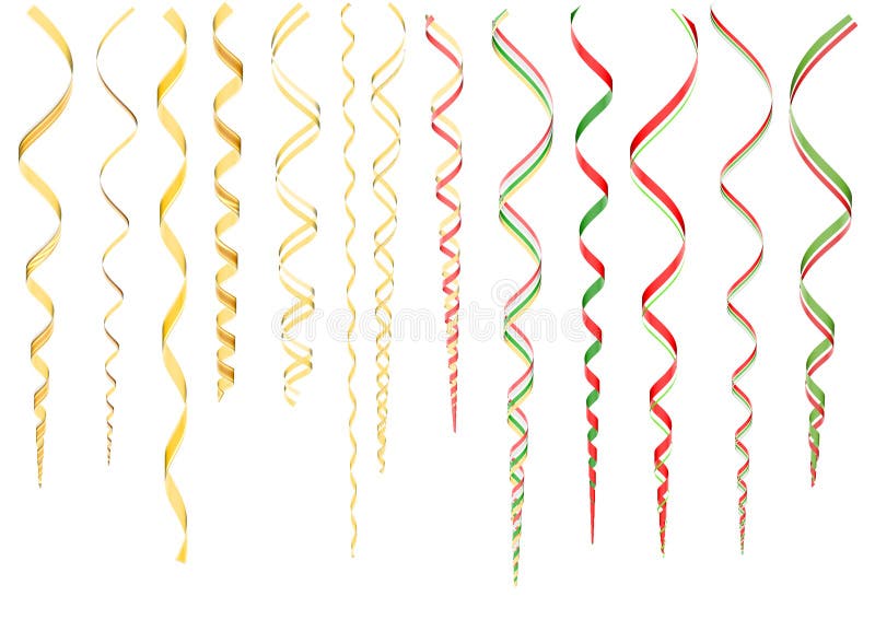 Set of Colorful Christmas Fairy Lights on White Background Stock Vector ...