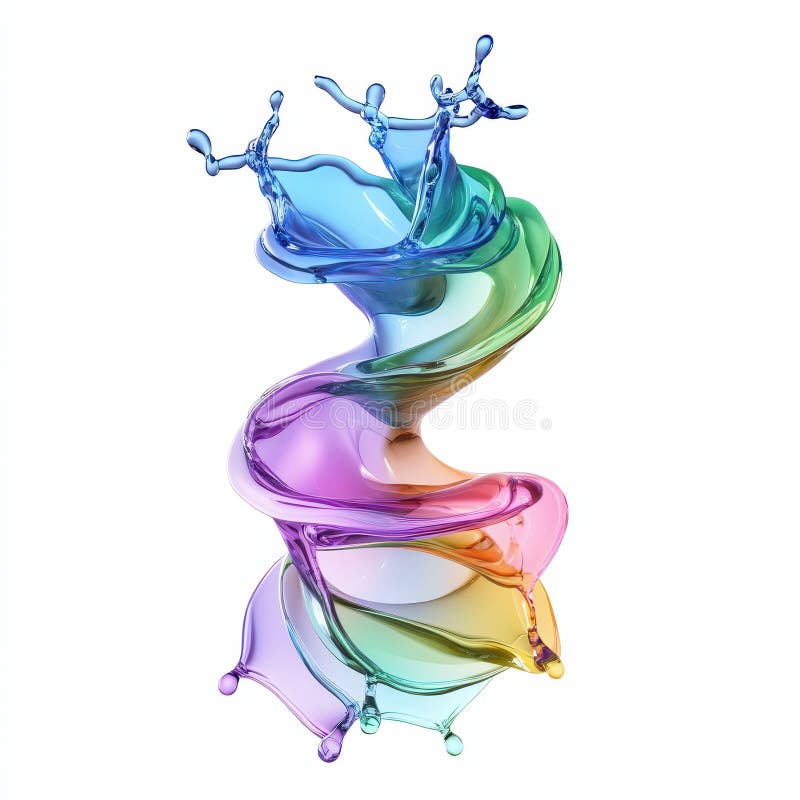 A Colorful, Swirling Design of Liquid Droplets Creating a Dynamic ...