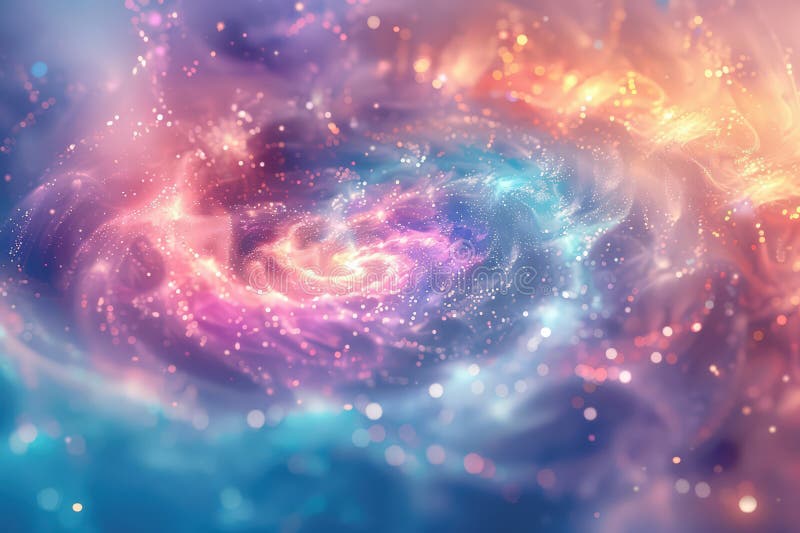 Colorful Swirling Galaxy Background with Nebula Effects Stock ...
